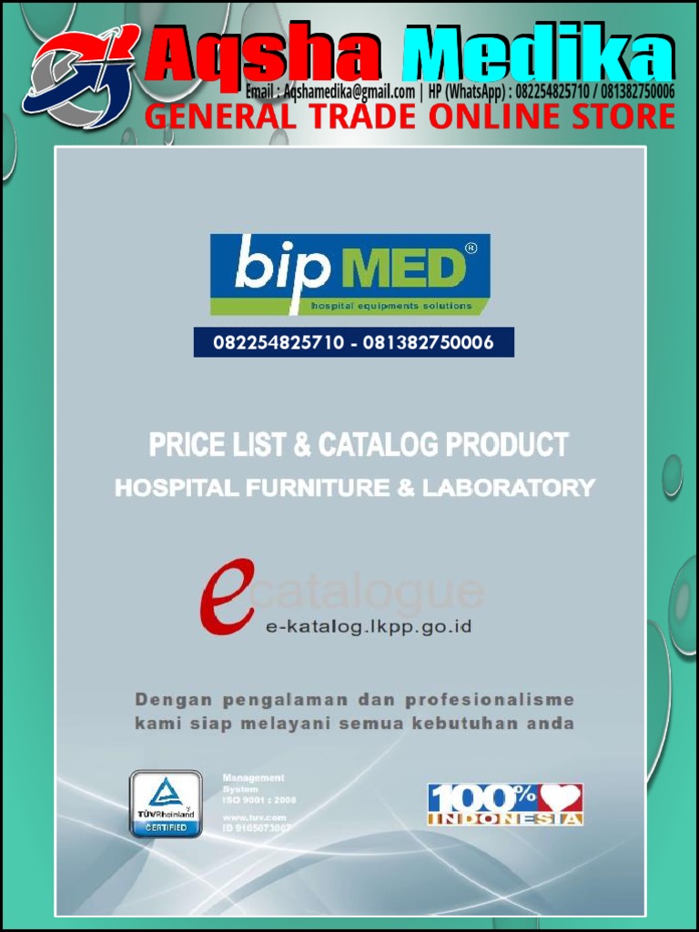 Daftar Harga Dan Brosur E-Katalog Merek BipMed | PDF
