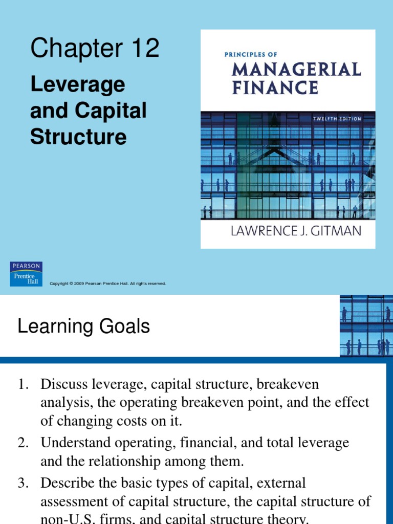 Chapter 12 PPT - Finman | PDF | Capital Structure | Financial Capital