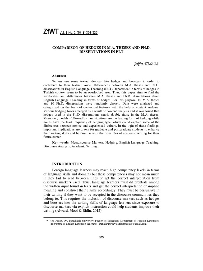 Comparison of Hedges | PDF | English As A Second Or Foreign Language ...