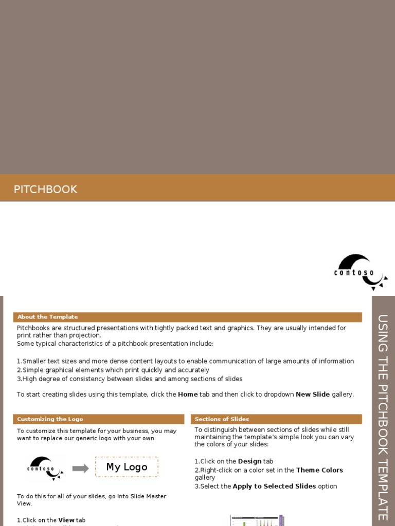 Powerpoint Pitchbook Sample Template Pack | PDF | Net Income | Employee ...