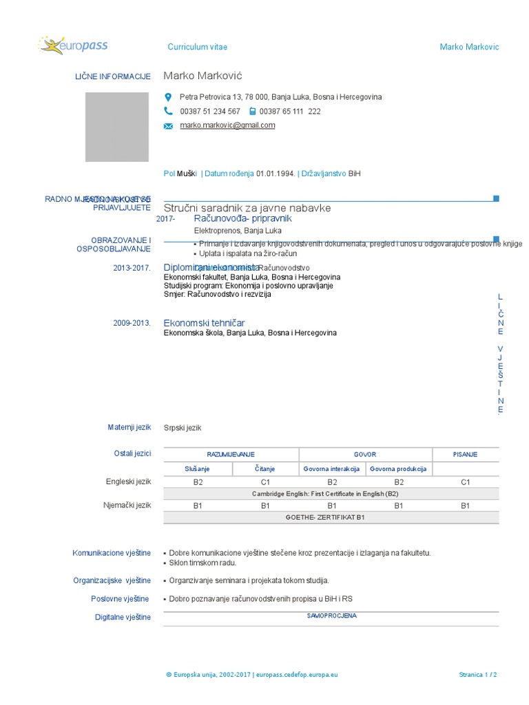 CV Europass | PDF