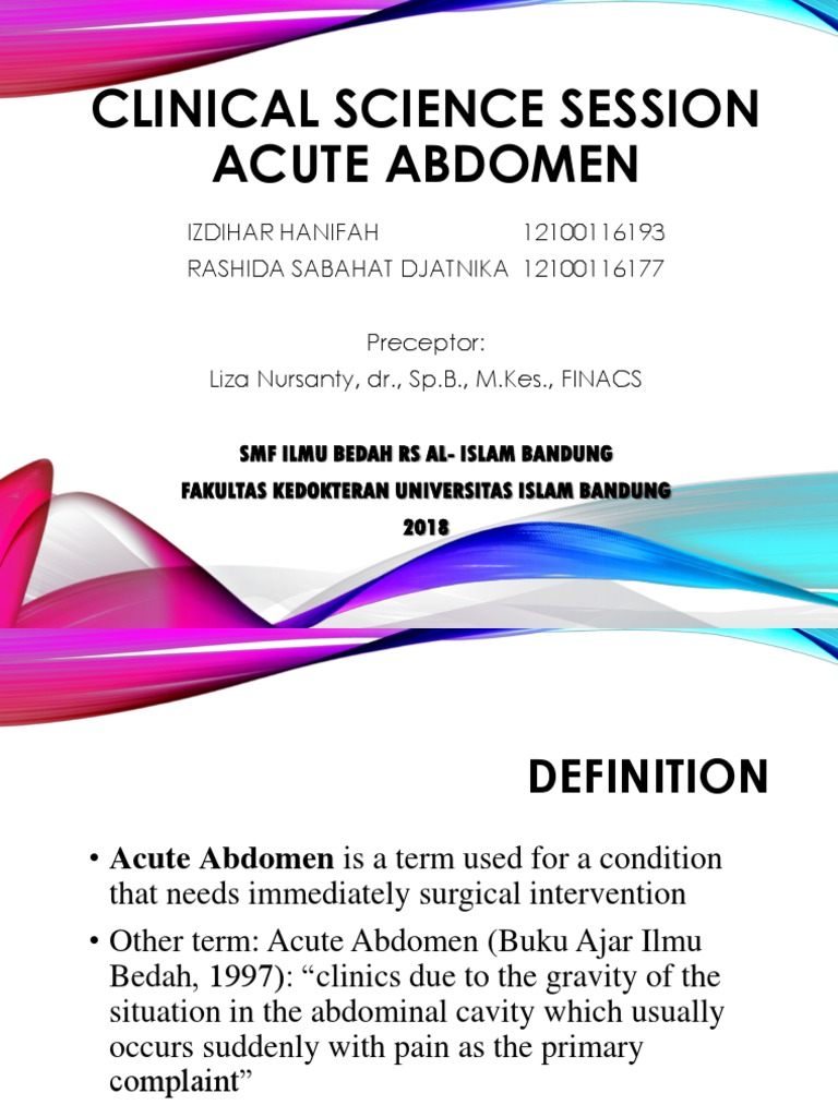 Css Acute Abdomenfix | PDF | Abdomen | Pain