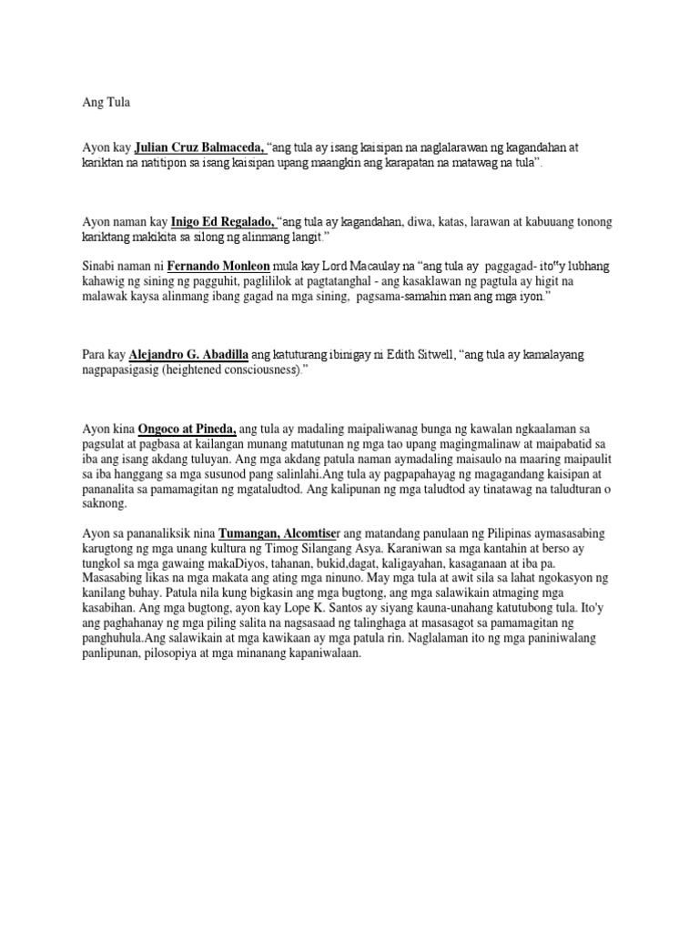 Ang Tula | PDF
