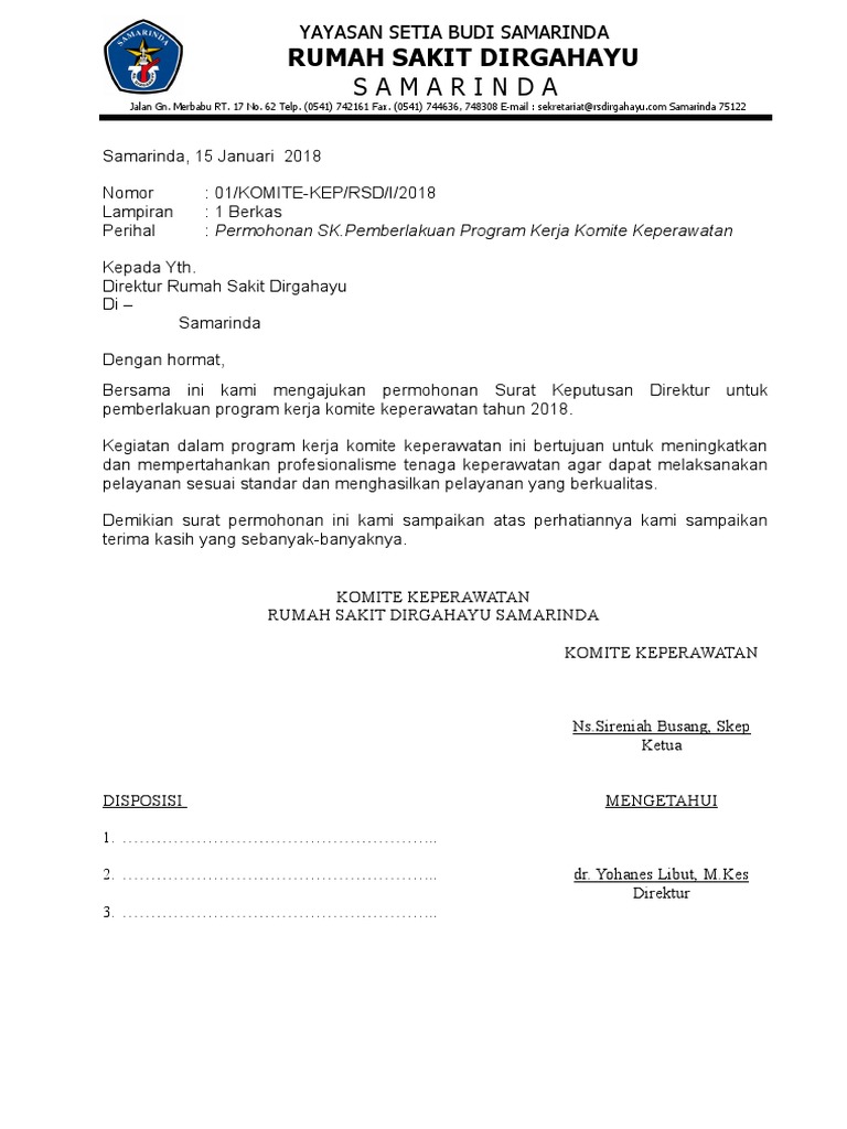 Surat Disposisi Program Kerja | PDF