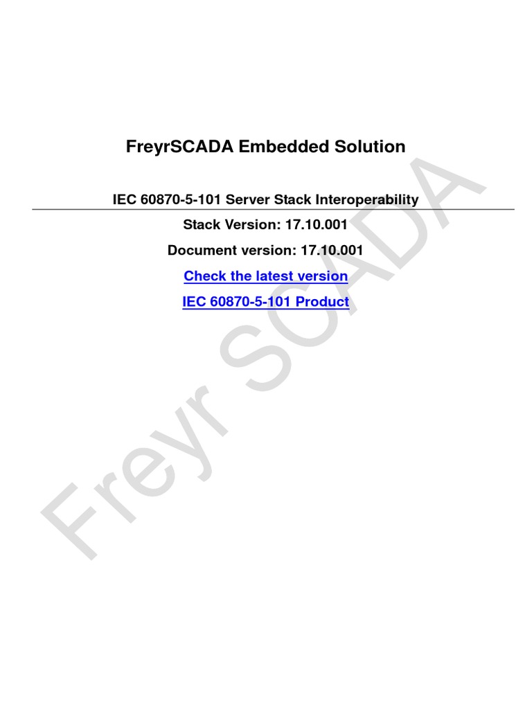 IEC 60870-5-101 Server / Slave Interoperability | PDF | Bit Rate ...