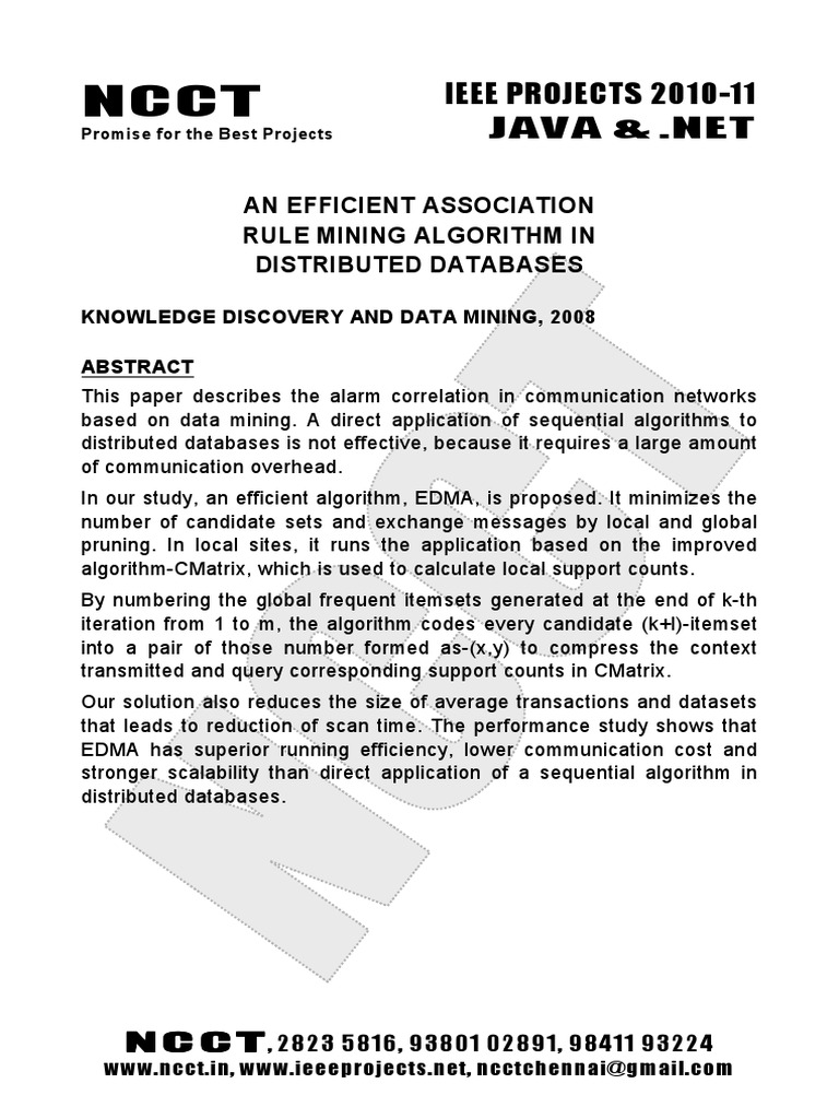 2008 An Efficient Association Rule Mining Algorithm In Distributed 4940