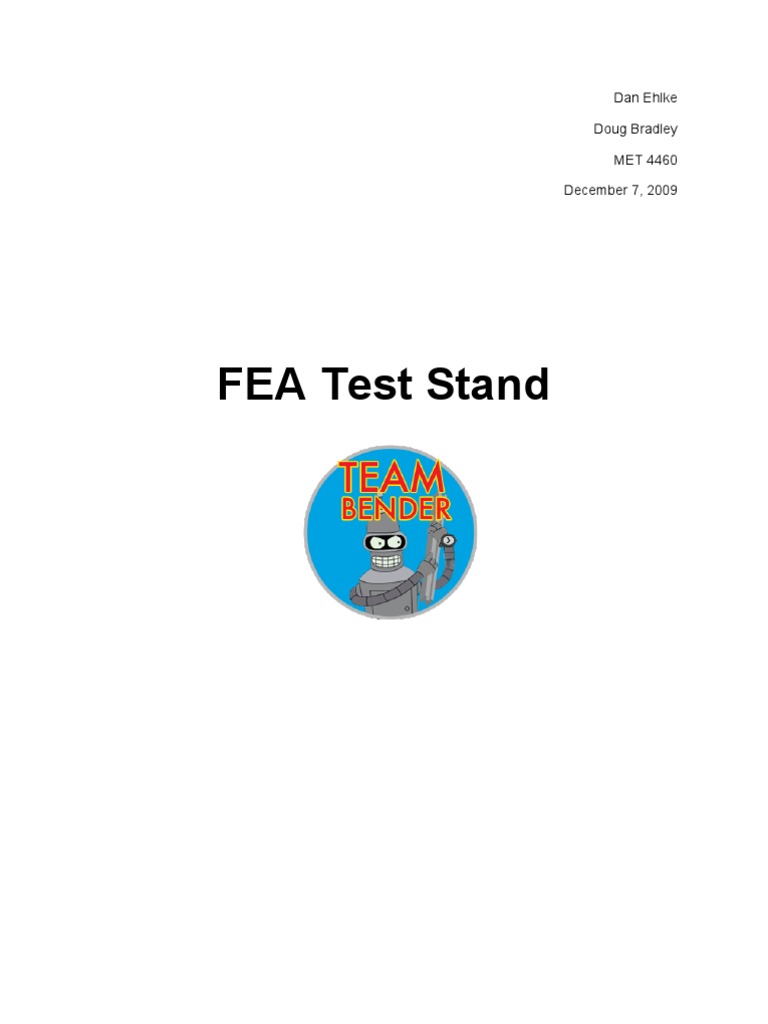 Finite Element Analysis Test Stand | PDF | Deformation (Mechanics ...