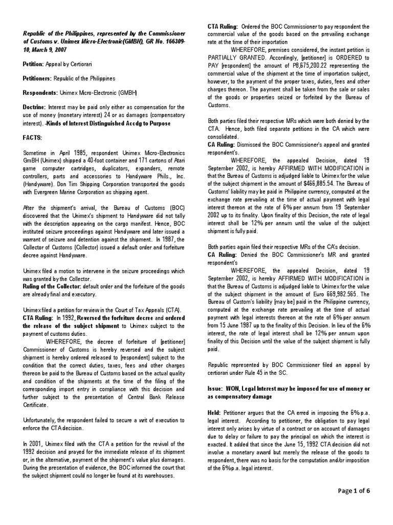 24 RP Vs Unimix | PDF | Judgment (Law) | Interest