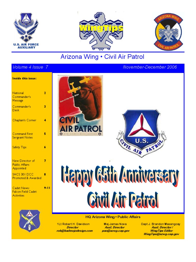 Arizona Wing - Nov 2006 | PDF | Civil Air Patrol | Hanukkah