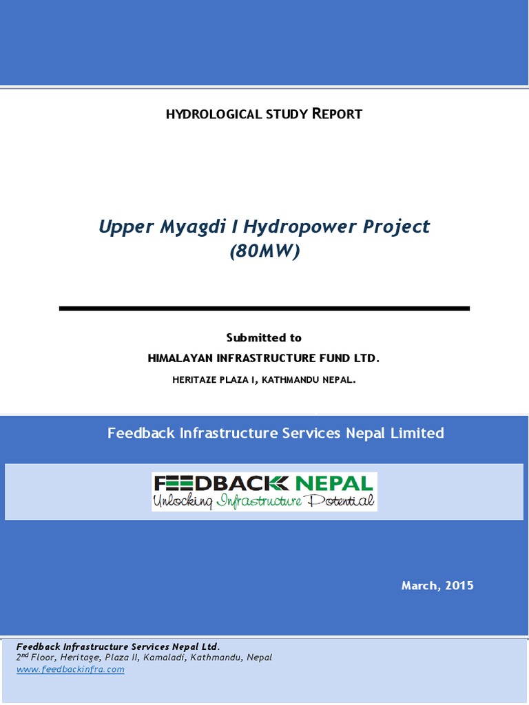 Hydrological Study of Upper Myagdi | PDF | Drainage Basin | Flood