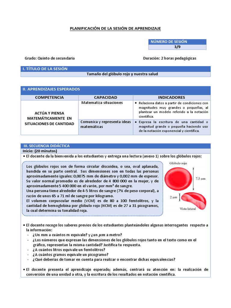 Mat5 U1 Sesion 03 | PDF | Leucocito | Sangre