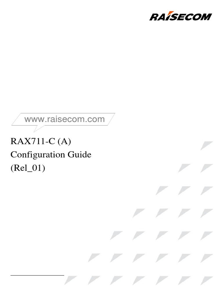 RAX711-C (A) Configuration Guide (Rel - 01) | PDF | Command Line ...