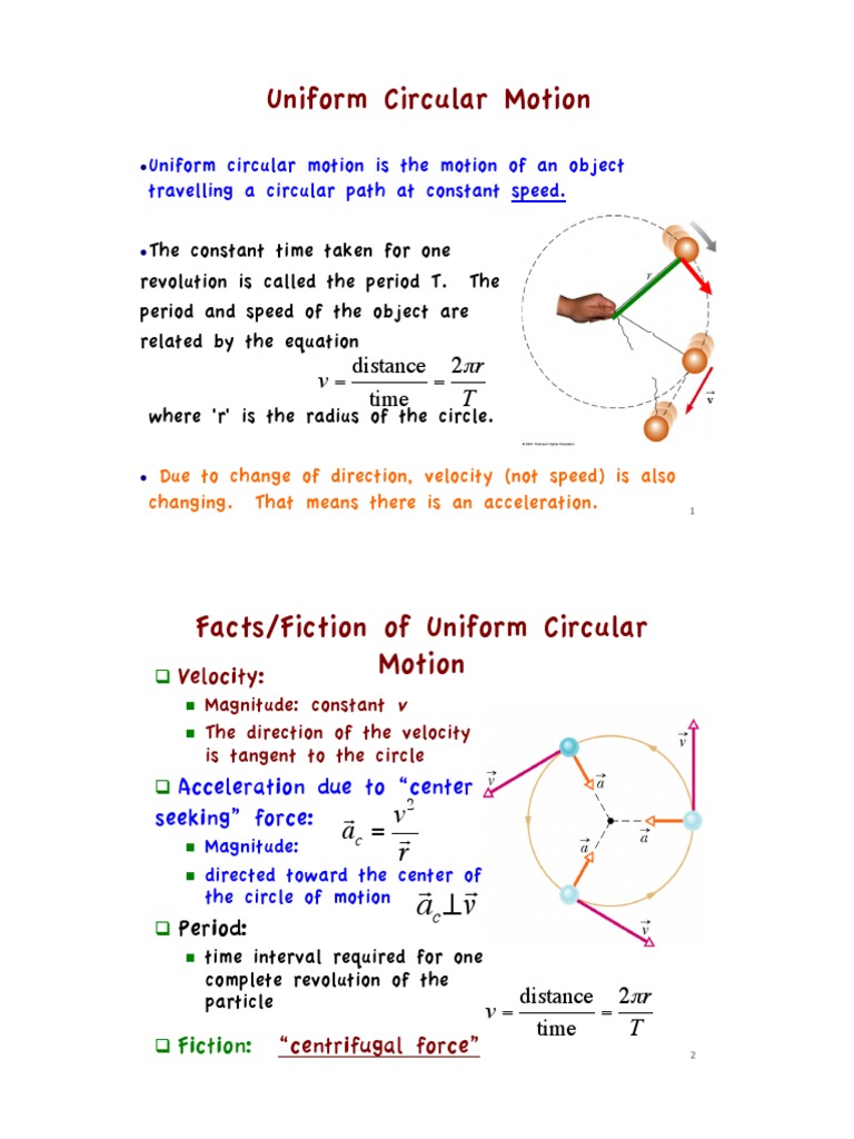 Circular Motion: Period and Acceleration | PDF | Acceleration | Length