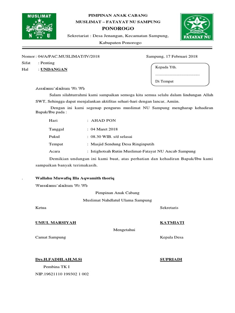 Undangan NU | PDF