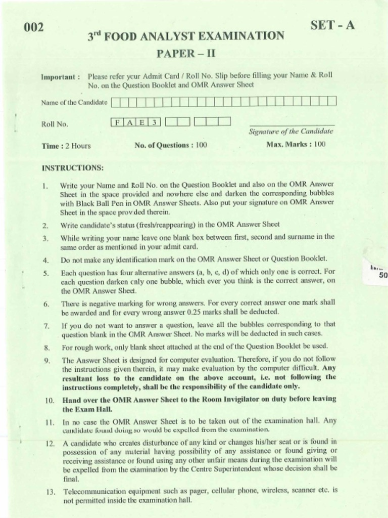 FAE Exam Paper II 22 02 2017 | PDF