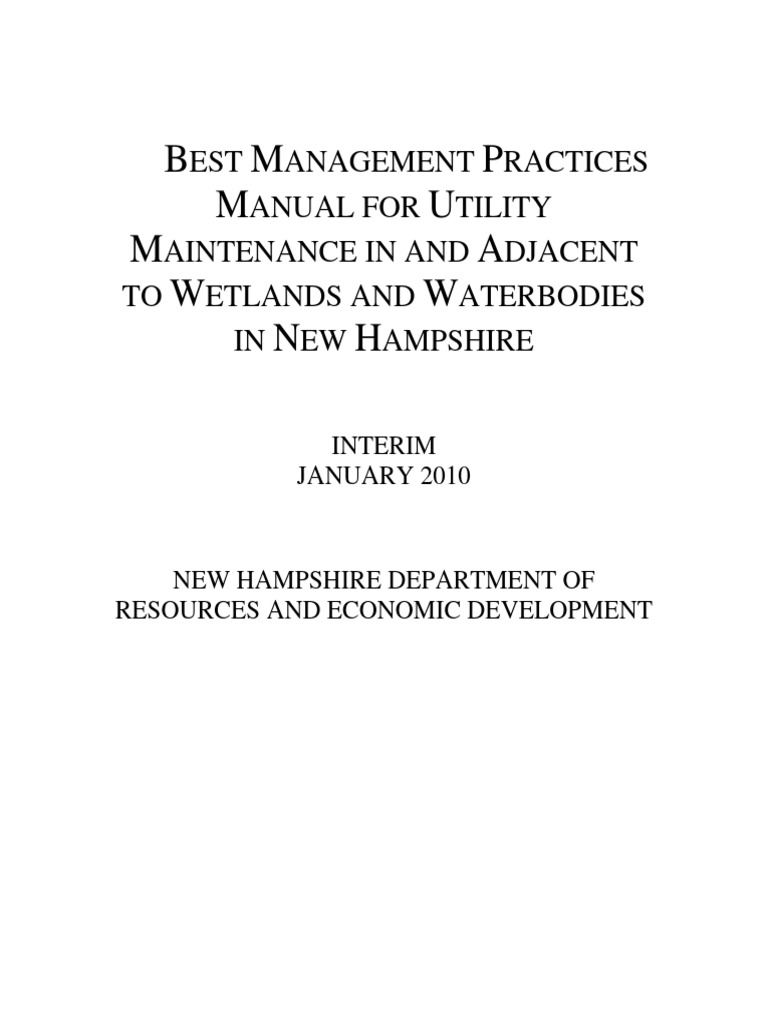 Utility Maintenance in NH Wetlands | PDF | Wetland | United States Army ...