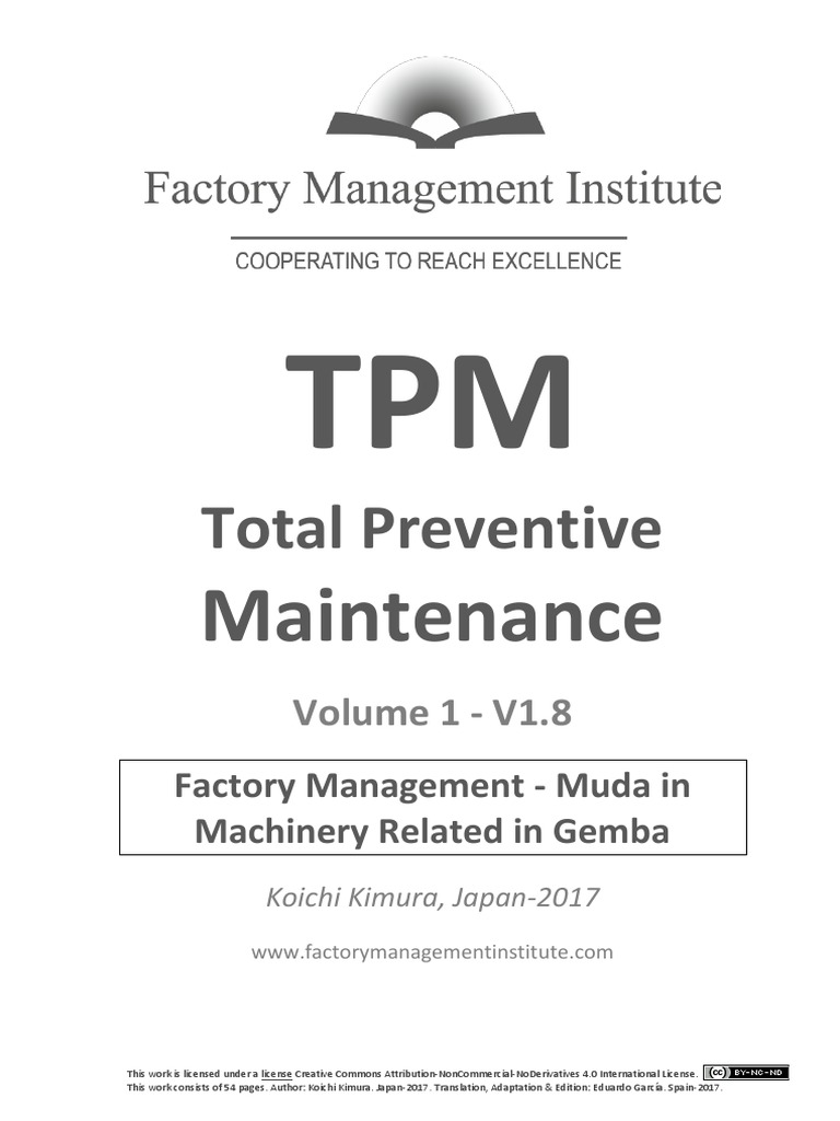 TPM 1 Introduction | PDF | Kata | Lean Manufacturing