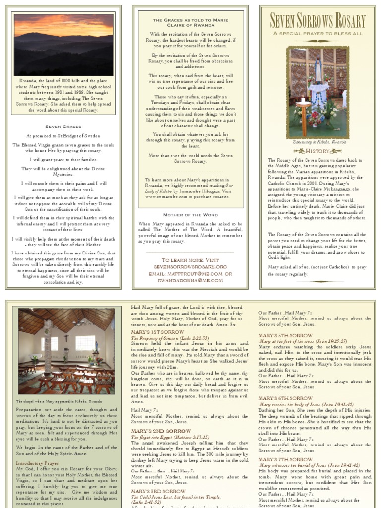 7 Sorrows Rosary Brochure Master 11.24pmMLW TEST | PDF | Rosary | Mary ...