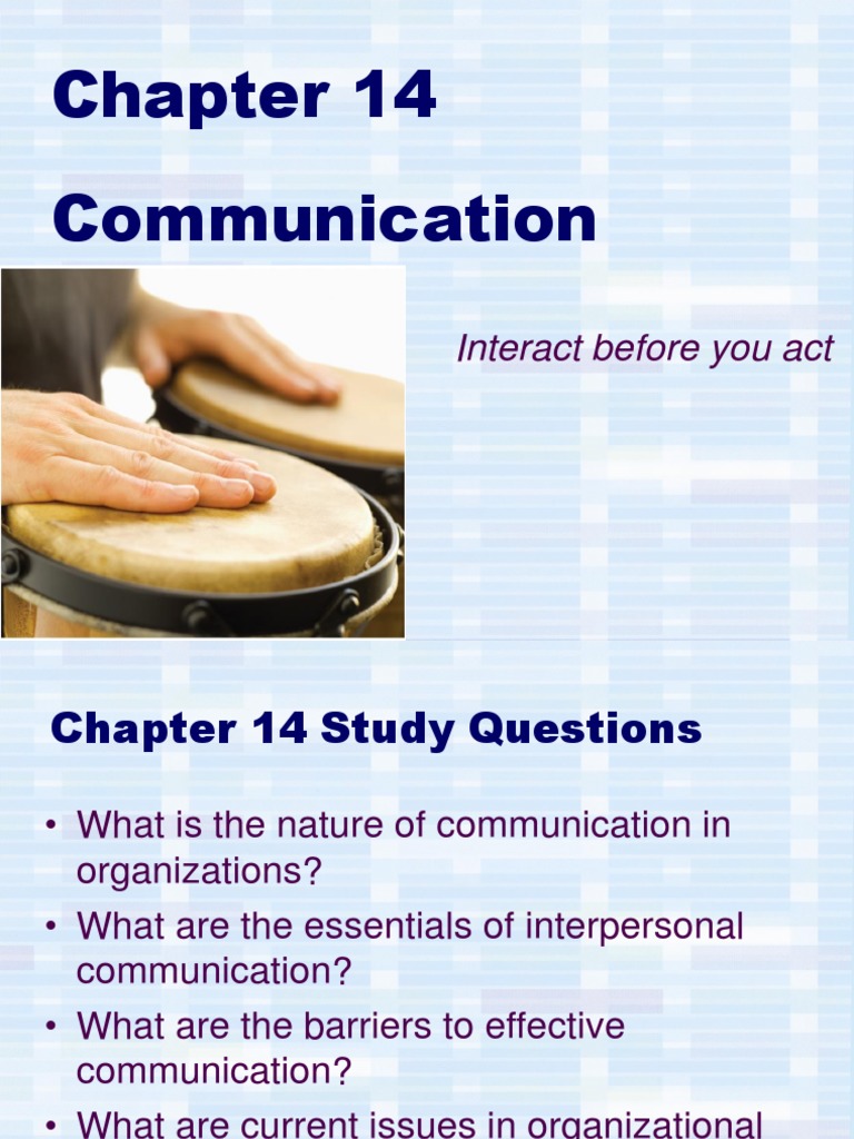 Communication: Interact Before You Act | PDF | Interpersonal ...