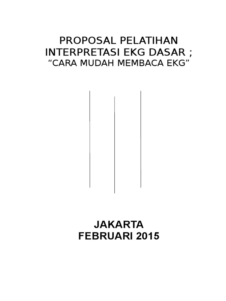 Proposal Pelatihan Interpretasi Ekg Dasar | PDF