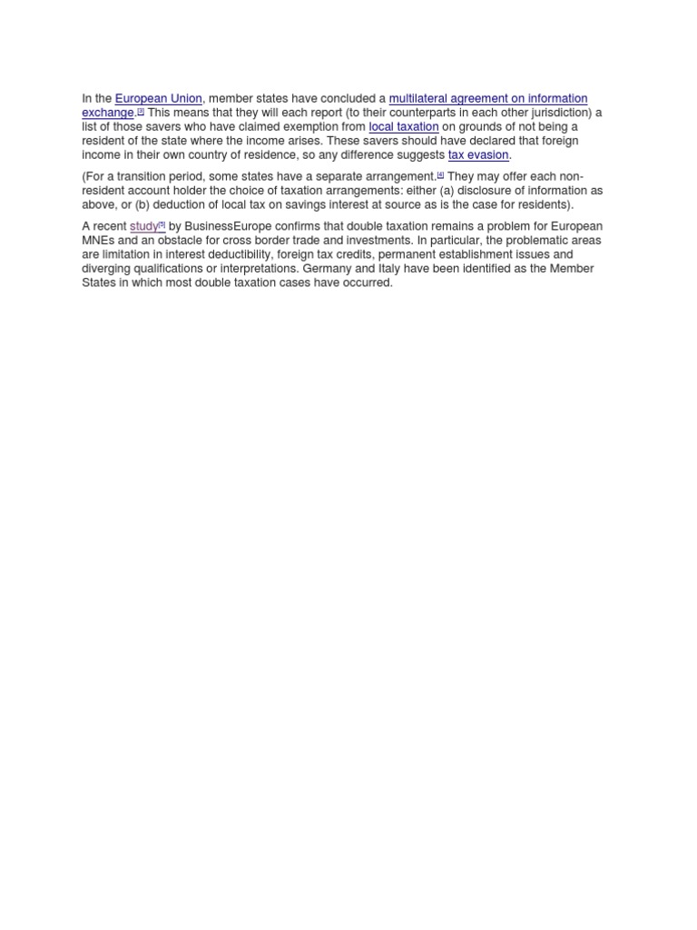 European Union Multilateral Agreement On Information Exchange Local ...