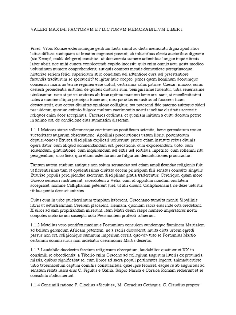 Valerius Maximus | PDF