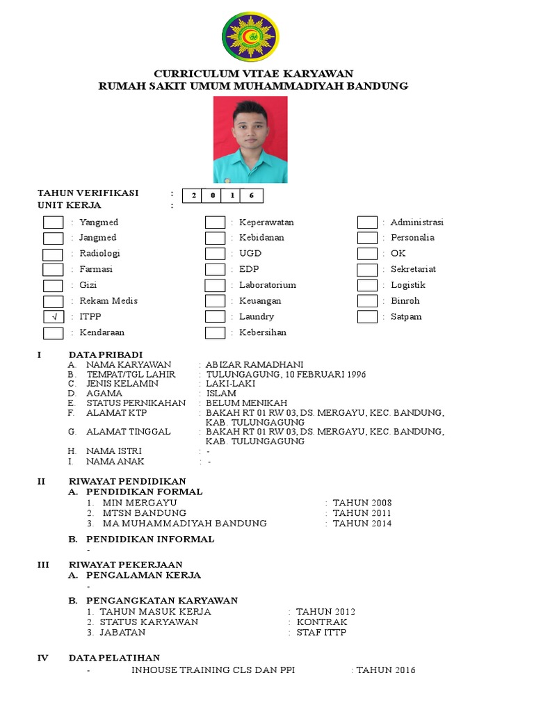 CV Abizar Ramadhani | PDF