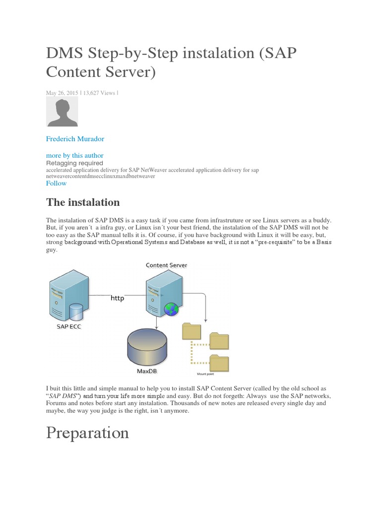 DMS Step-by-Step Instalation (SAP Content Server) | PDF | Apache Http ...