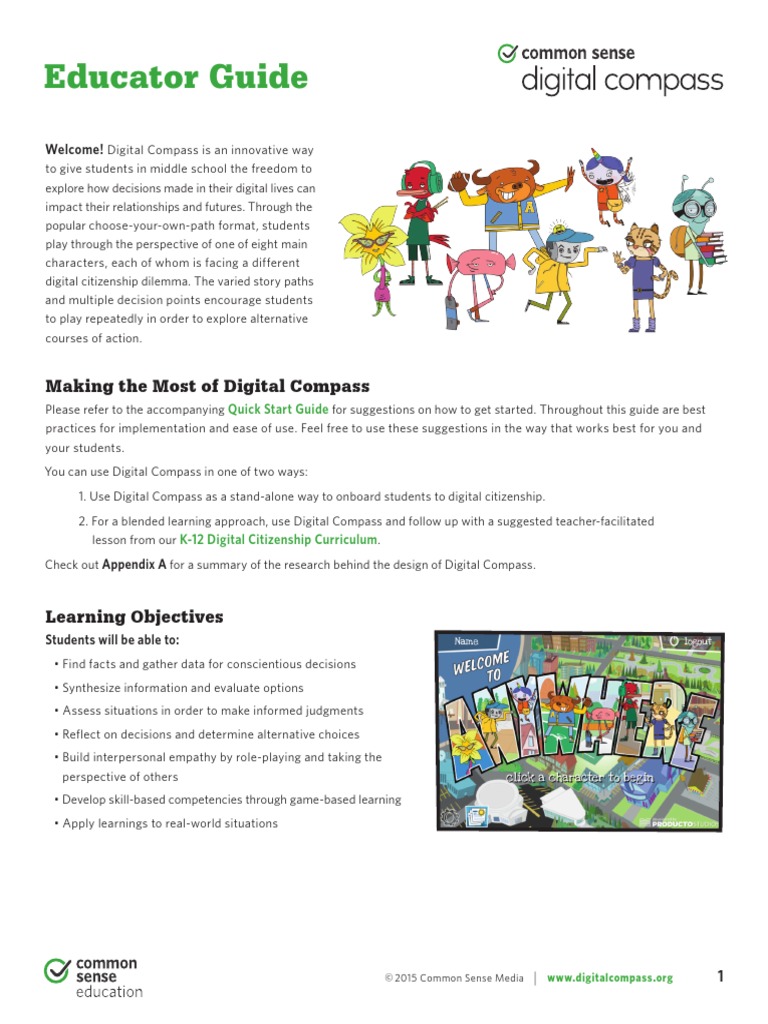 Educator Guide: Making The Most of Digital Compass | PDF | Rubric ...