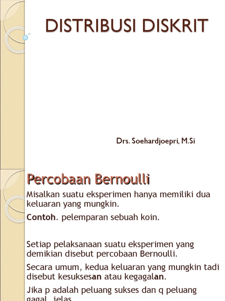 Distribusi Binomial & Bernoulli | PDF
