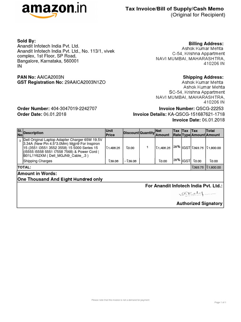 Billing Doc Sample | PDF | Invoice | Payments