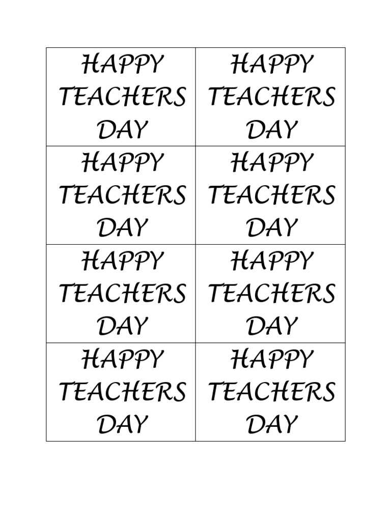 Happy Teachers Day | PDF