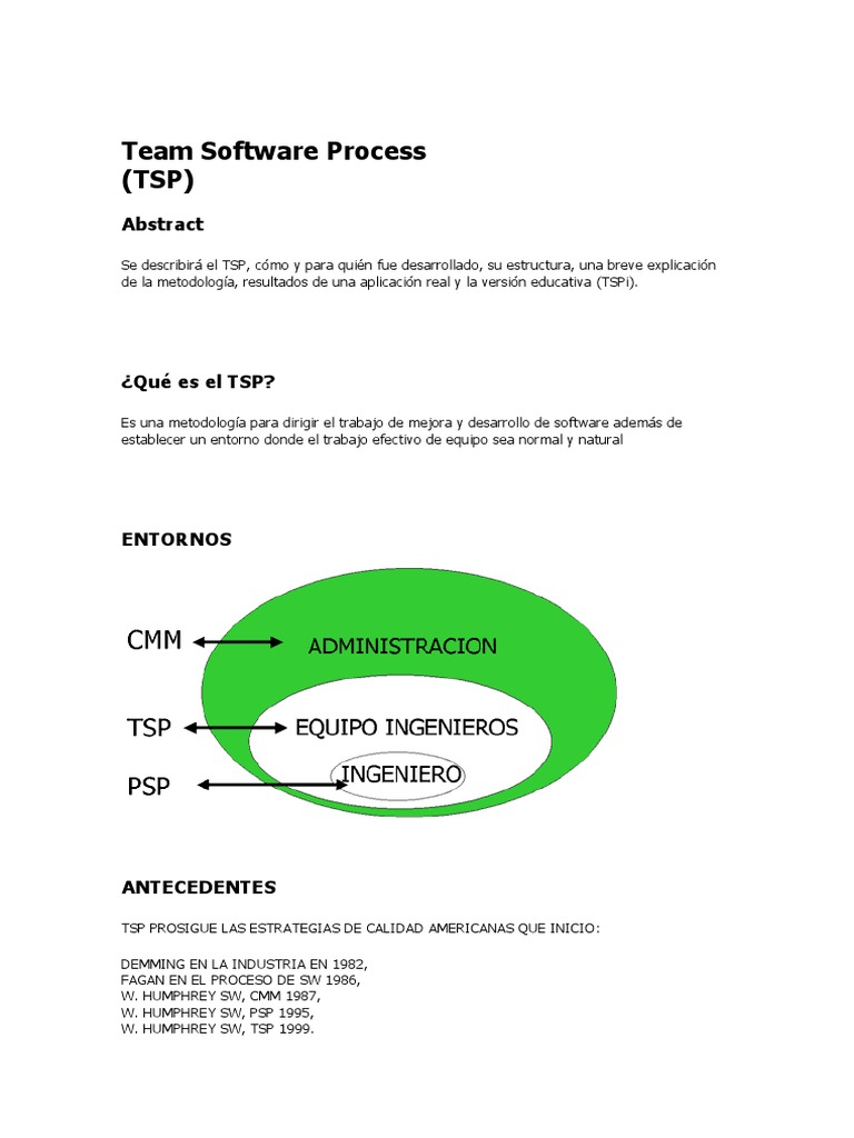 Team Software Process | PDF | Software | Calidad (comercial)
