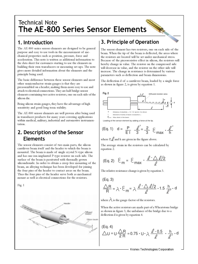 The Ae 800 Series Sensor Elements Technical Note Pdf Resistor Sensor