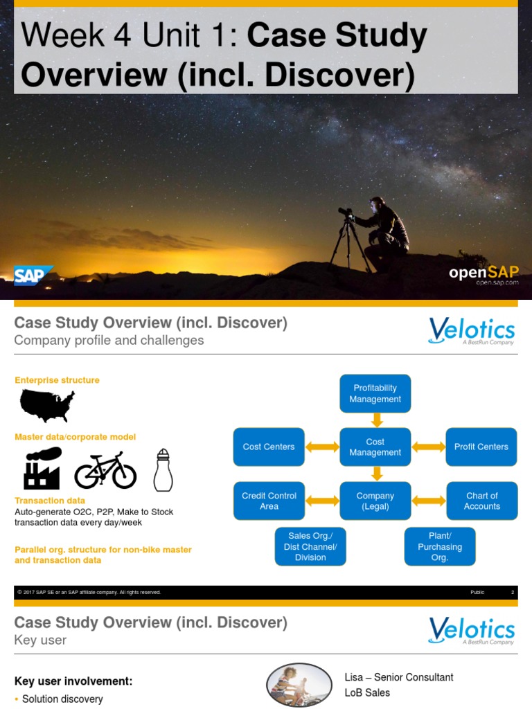 Overview (Incl. Discover) : Week 4 Unit 1: Case Study | PDF | Business Process | Sap Se