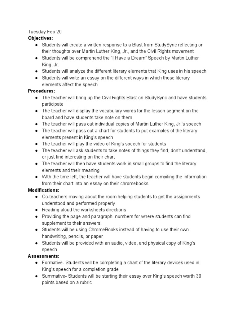 Edtpa Lesson Plans | PDF | Reading Comprehension | Essays