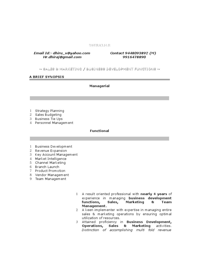 DHIRAJ | PDF | Business Development | Sales