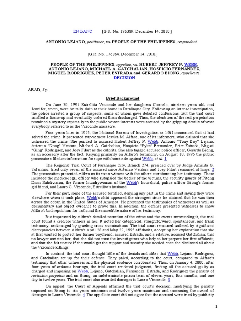 En Banc: Reclusion Perpetua and On Biong, An Indeterminate Prison Term ...