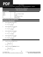 Financial Management Formula Sheet: Chapter 1: Nature, Significance and ...