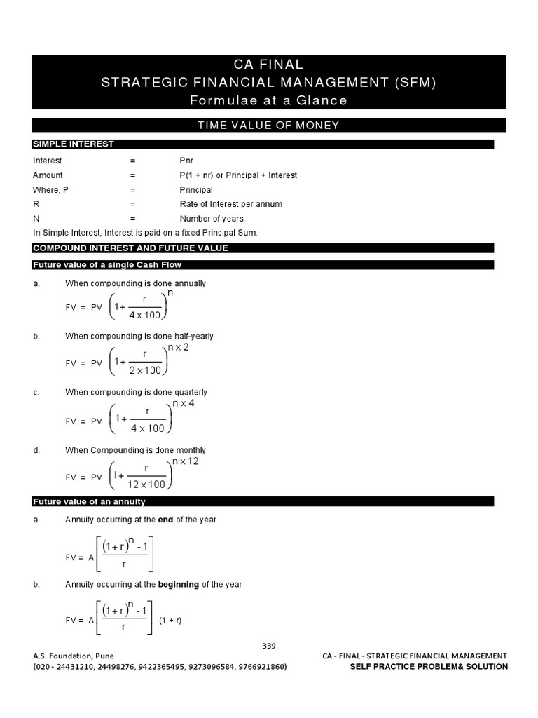 CA Final SFM Practice Guide | PDF | Net Present Value | Internal Rate Of Return