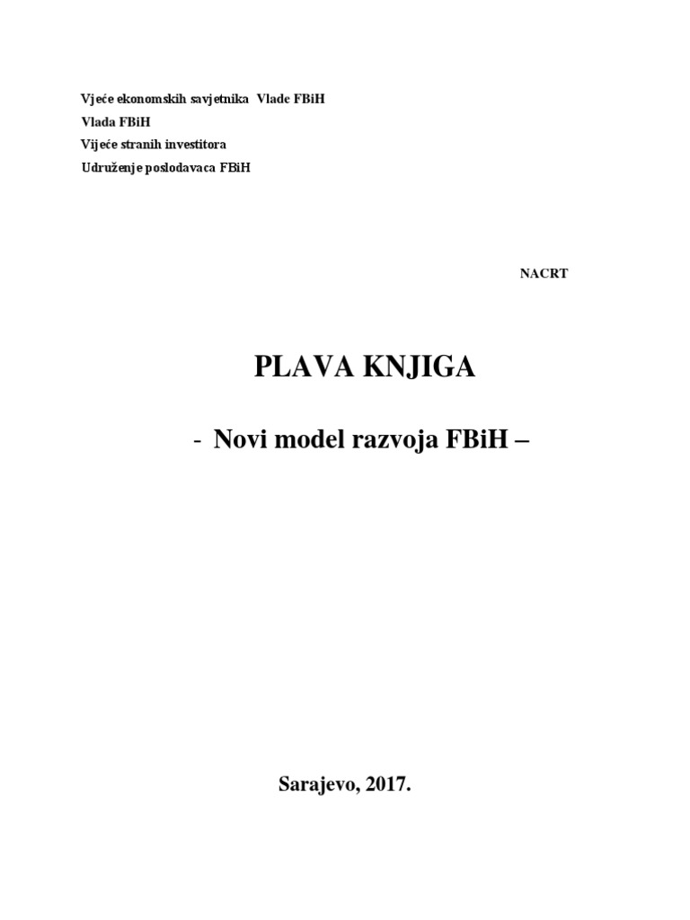 Plava Knjiga - Blue Book Draft | PDF