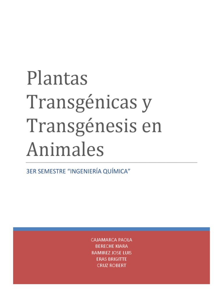 Transgenicos Biologia | PDF | Organismo genéticamente modificado ...