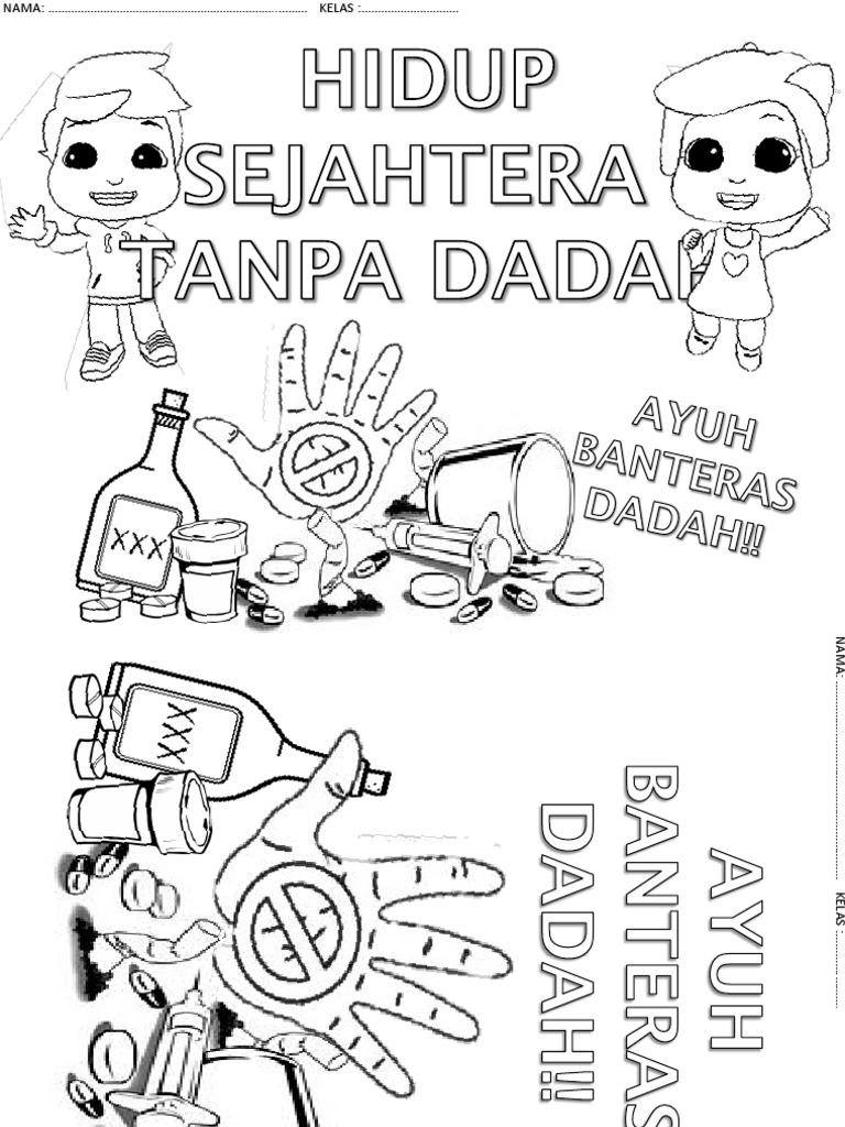 Templet Mewarna Anti Dadah | PDF | Griya & Taman