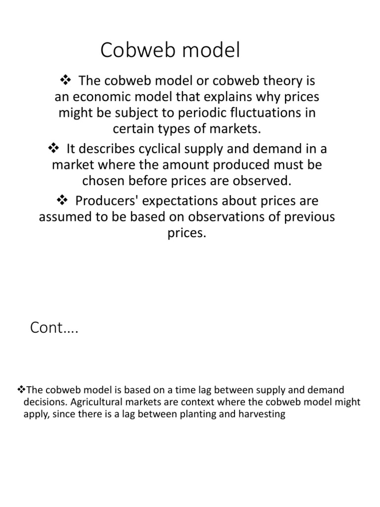 Cobweb Model (1) | Epistemology Of Science | Scientific Method