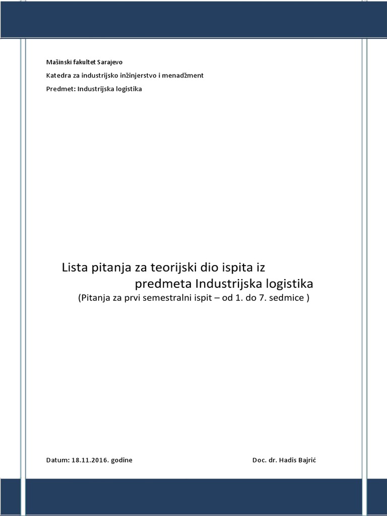 01 Do 07 Pitanja I Odgovori | PDF