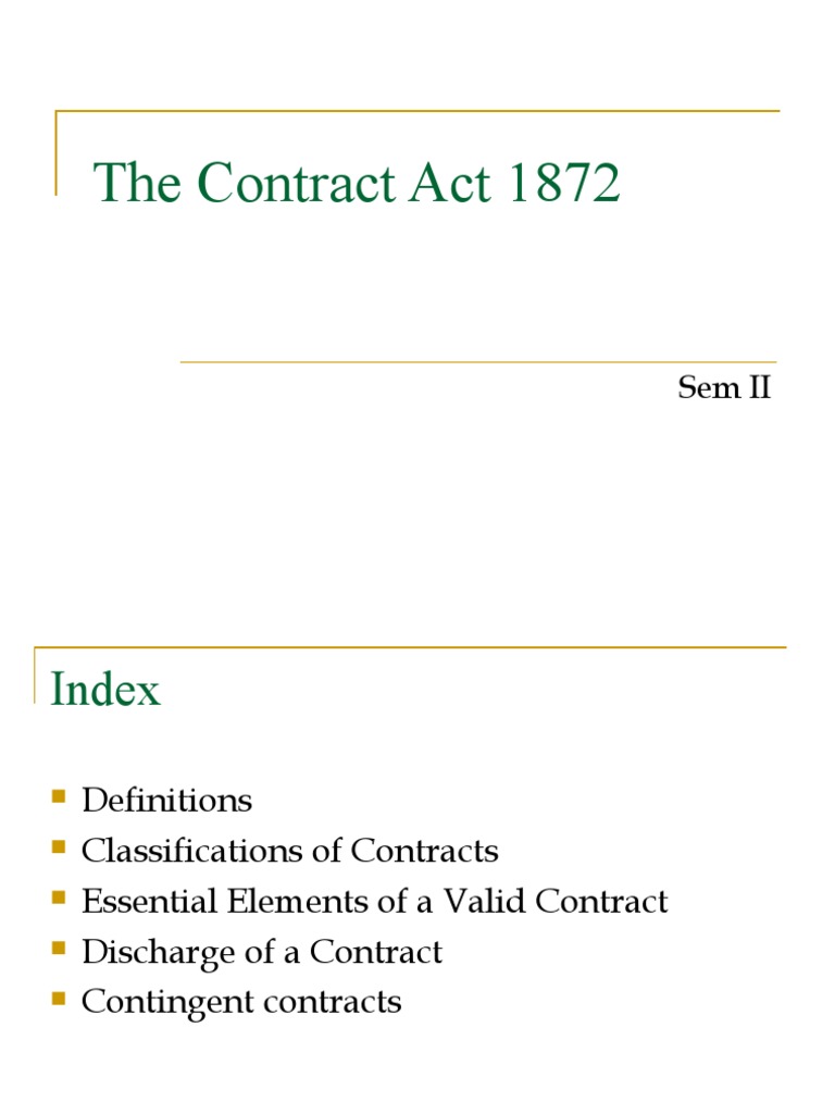 Contract Act | PDF | Offer And Acceptance | Consideration