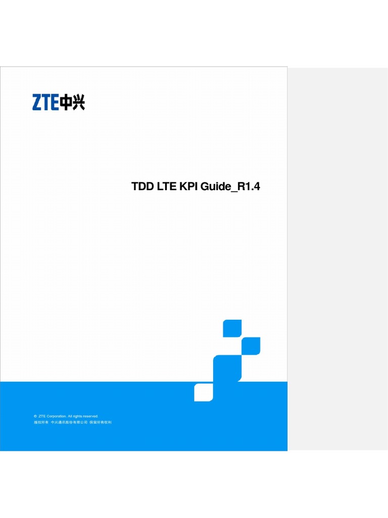 TDD LTE KPI Optimization Guide | PDF | Lte (Telecommunication) | Trademark