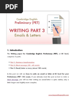 PET Writing Guide | PDF | Narration | Verb