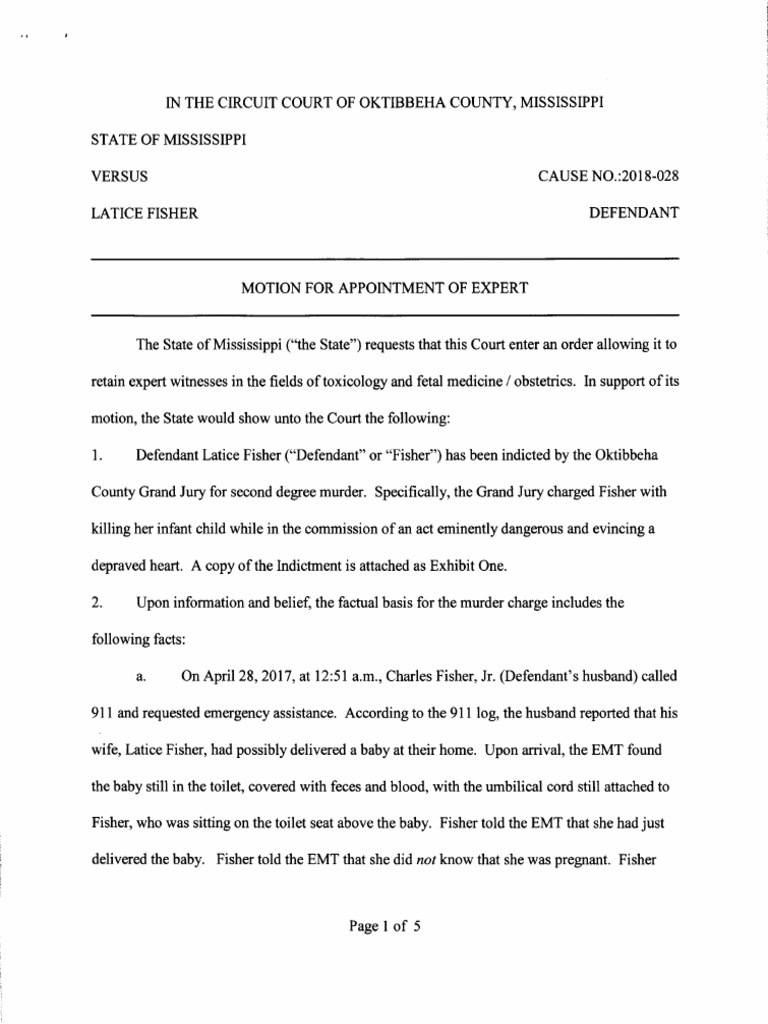 Motion For Appointment of Expert | PDF