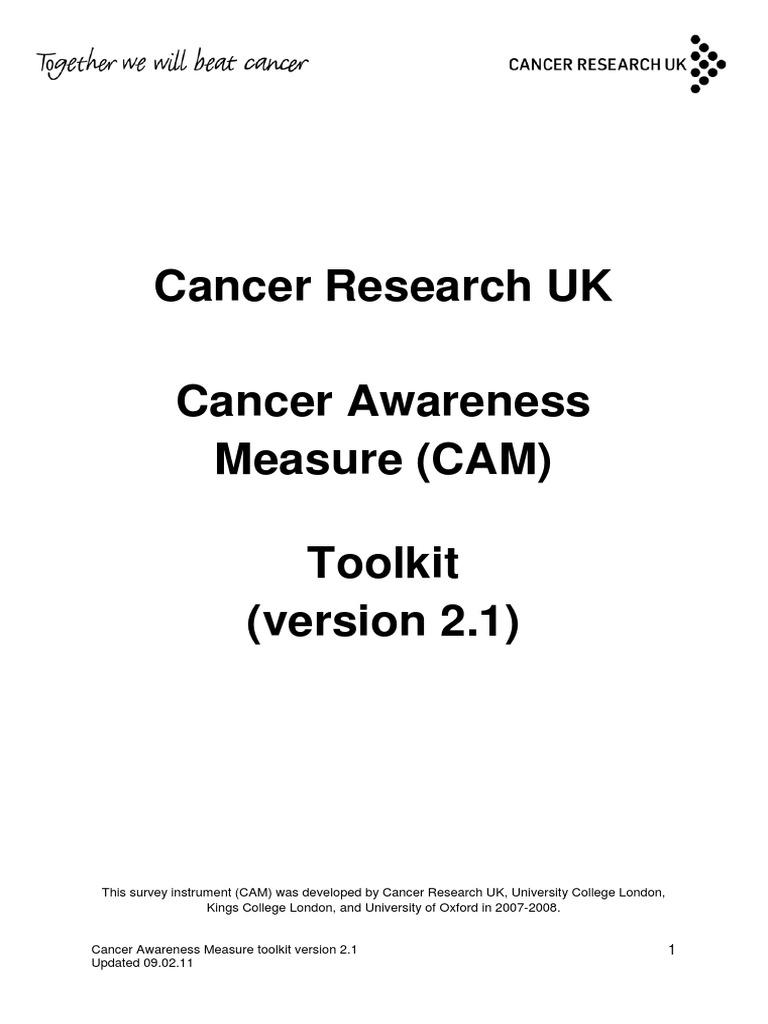 CAM Toolkit | PDF | Survey Methodology | Question